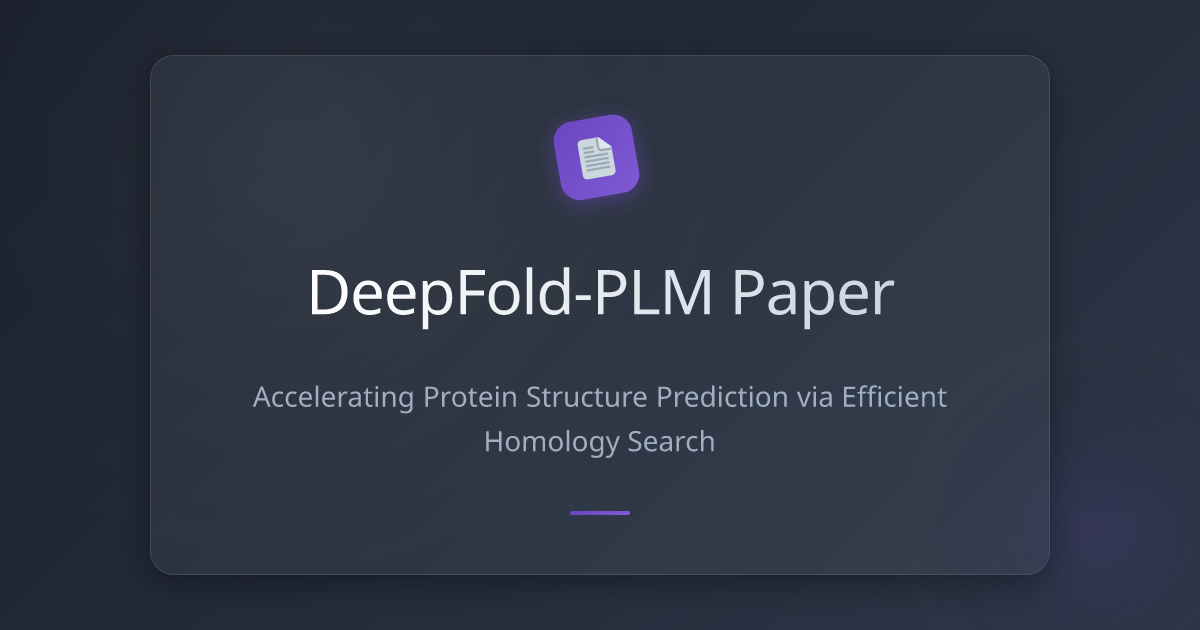 DeepFold-PLM Paper